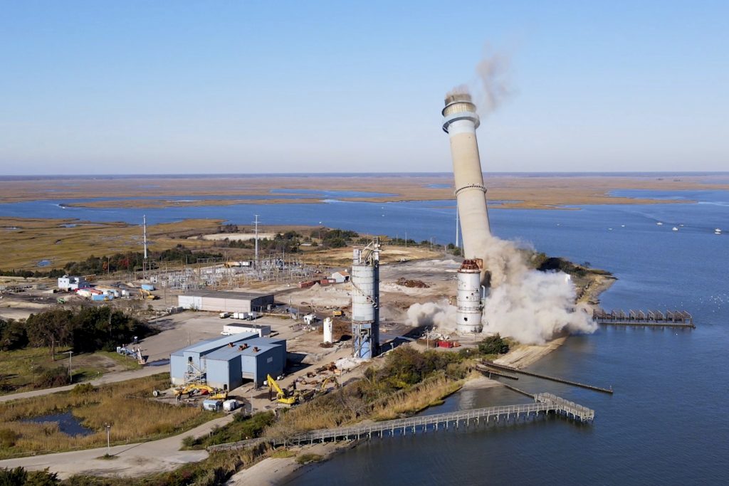 Former coal-fired power plant razed to make way for offshore wind ...